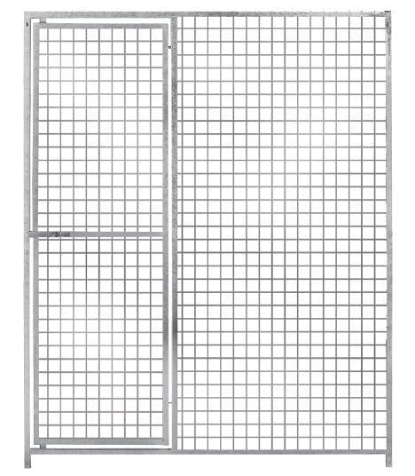 1.22m × 1.84m Galvanised Dog Run Panel – Mesh Door LH Mortice Lock ...